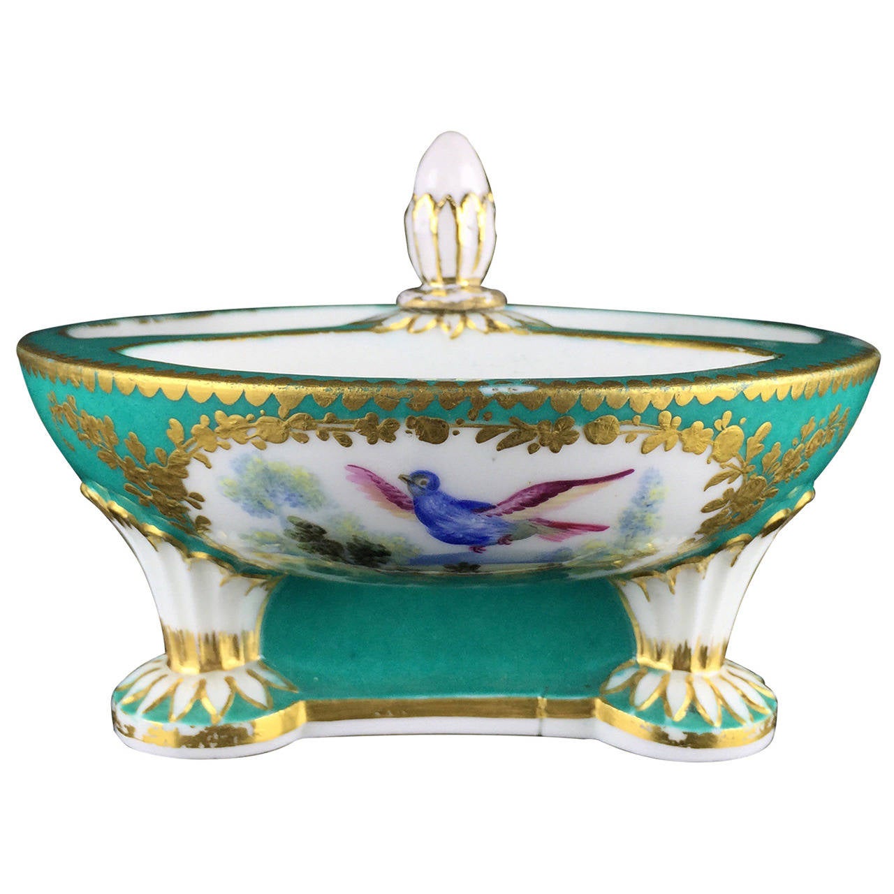 Sèvres Triple Salt with Birds by Randal, 18th - 19th Century For Sale ...