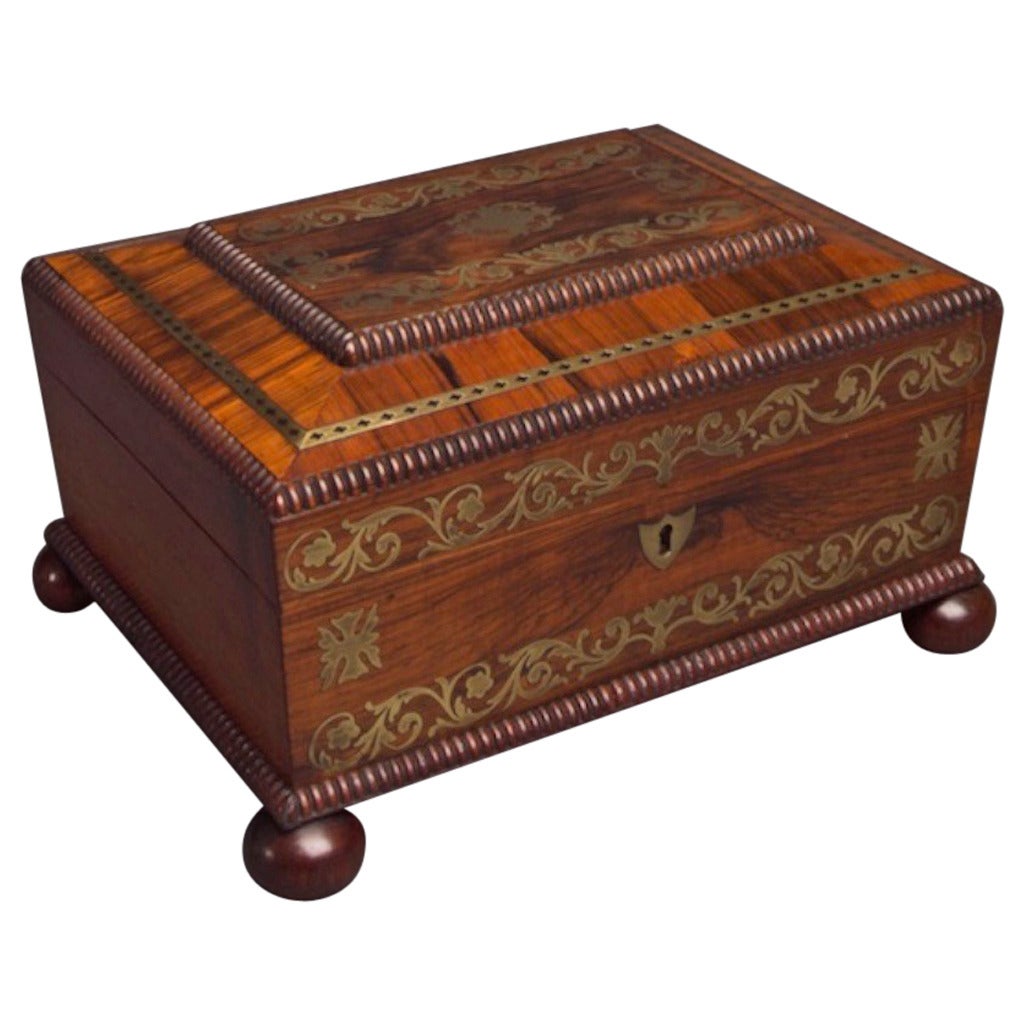 19th Century Regency Rosewood Box For Sale at 1stDibs