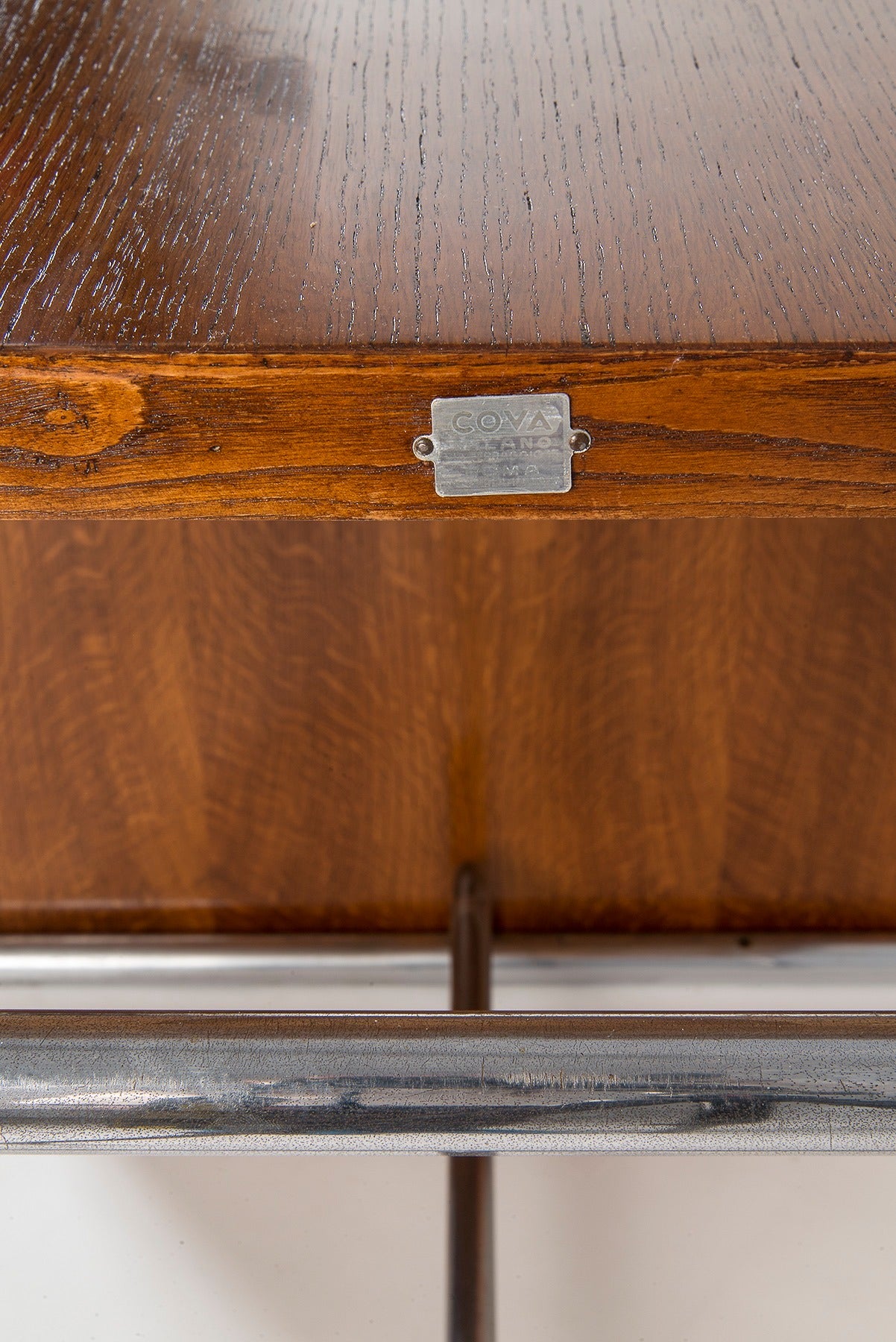 Italian Modernist Oak Desk by Cova, Italy circa 1930 at 1stDibs