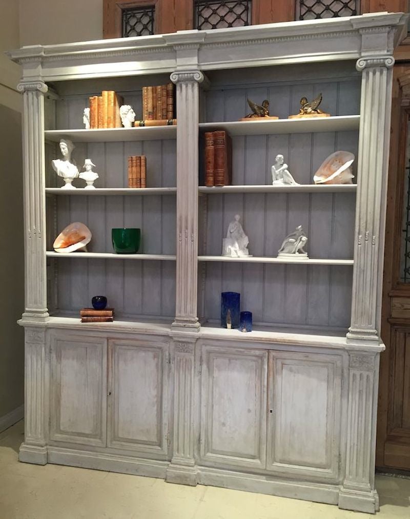 Painted French 19th Century Bookcase at 1stDibs
