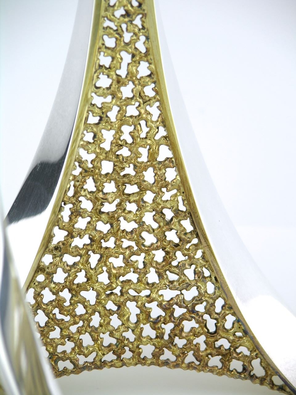 Stuart Devlin Solid Silver and Silver Gilt Three Light Candelabra For ...