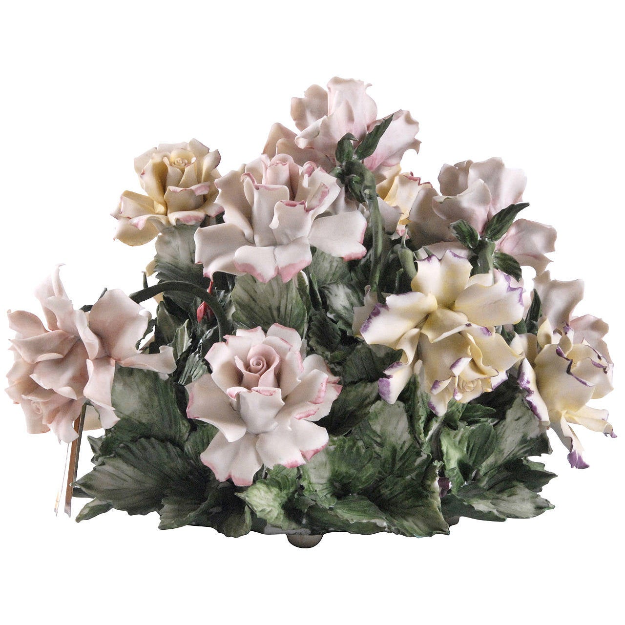 Mid-20th Century Capodimonte Roses Table Centre at 1stDibs ...