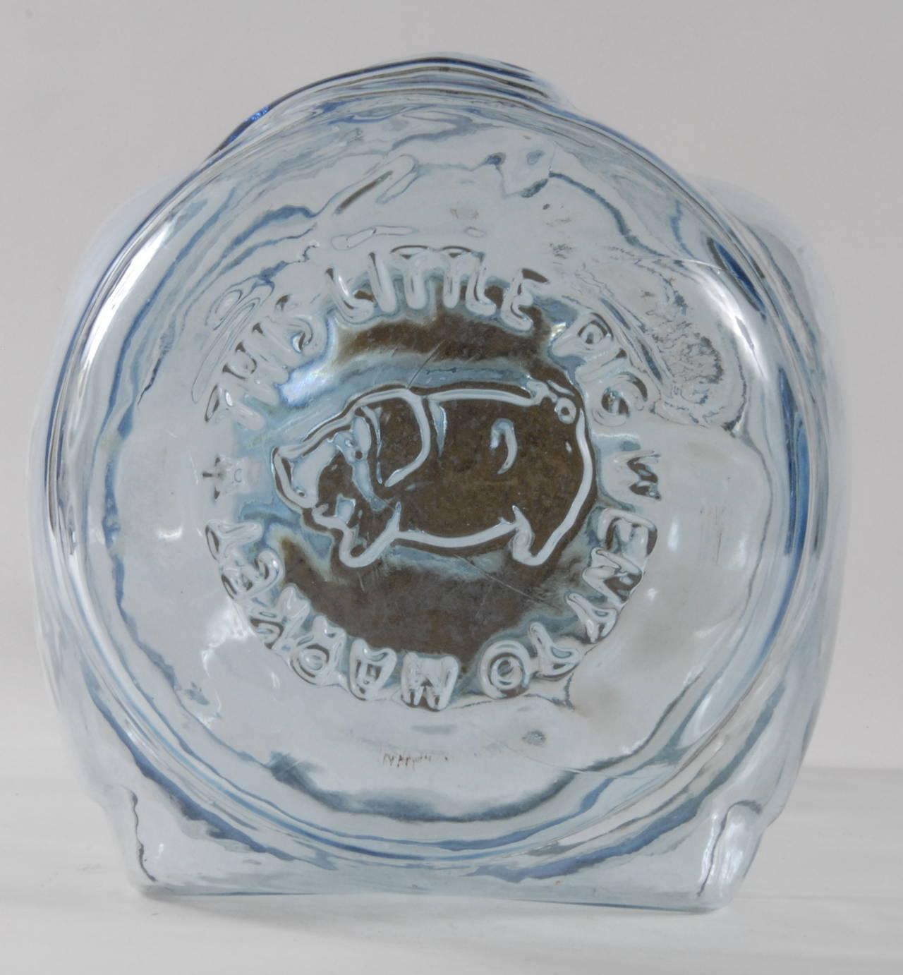 Mid-20th Century Blue Tint Glass Pig Shop Display, Usa at 1stdibs