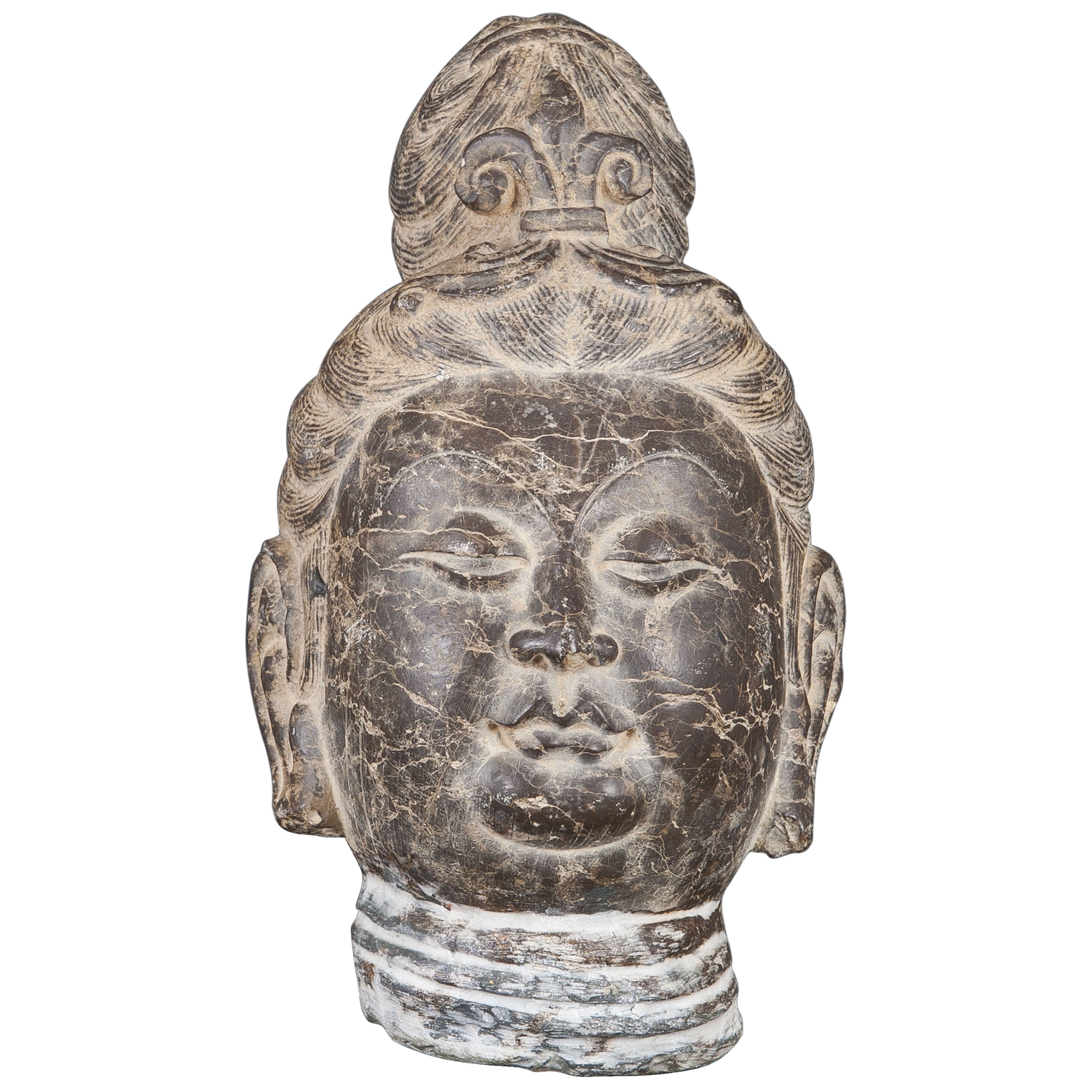 Stone Buddha Head For Sale at 1stDibs