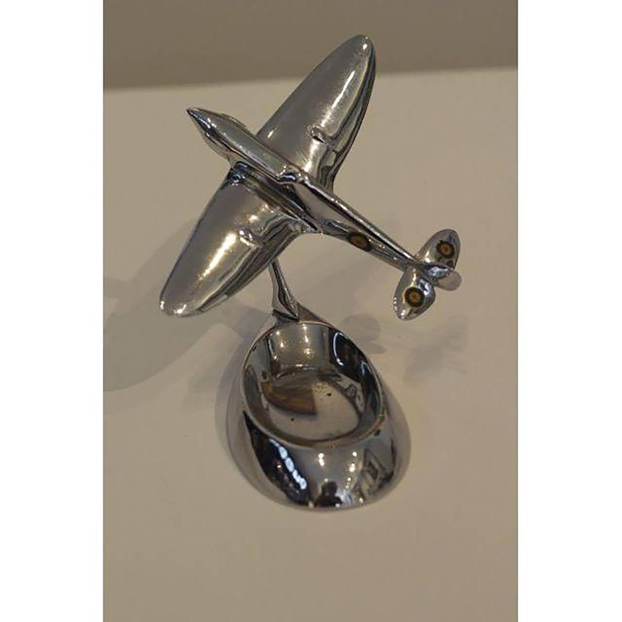 Art Deco Figural Airplane Ashtray For Sale at 1stDibs