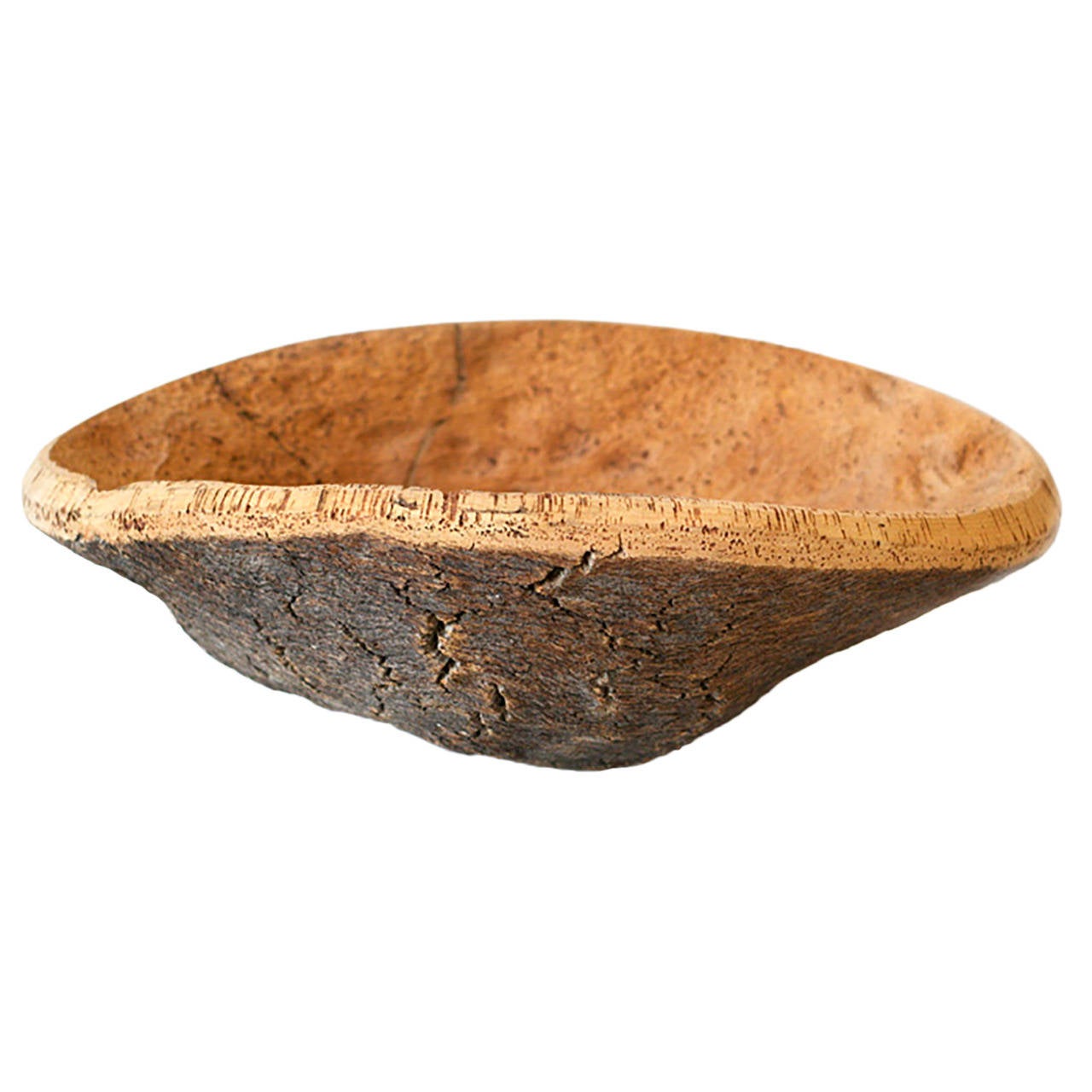 Organic Cork Burl Bowl For Sale at 1stdibs