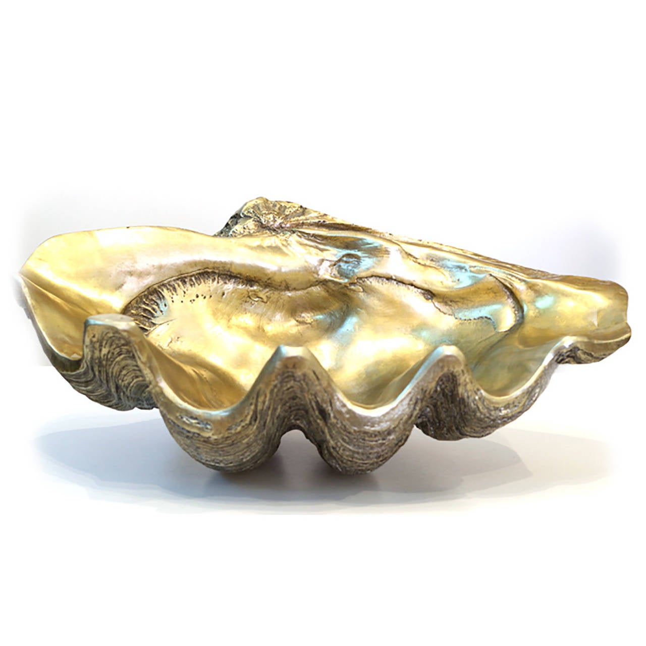 Gilt Resin Monumental Clam Shell at 1stDibs