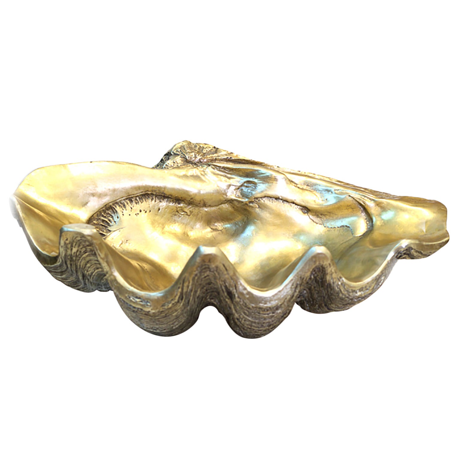 Gilt Resin Monumental Clam Shell at 1stDibs
