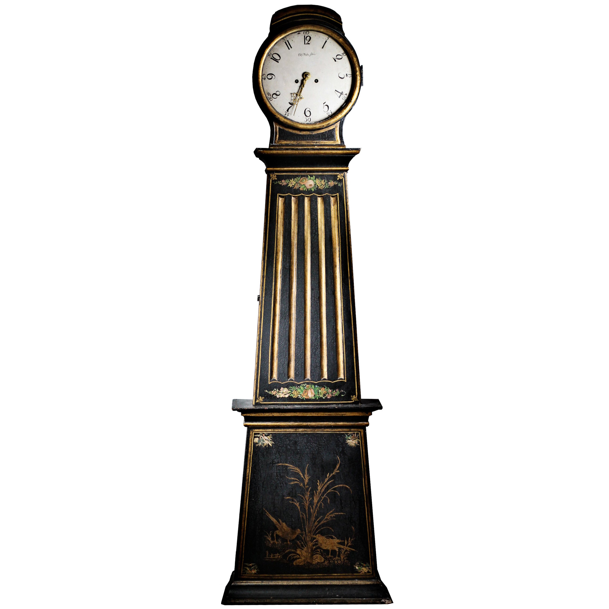 Early 19th Century Mora Longcase Case Clock For Sale at 1stDibs