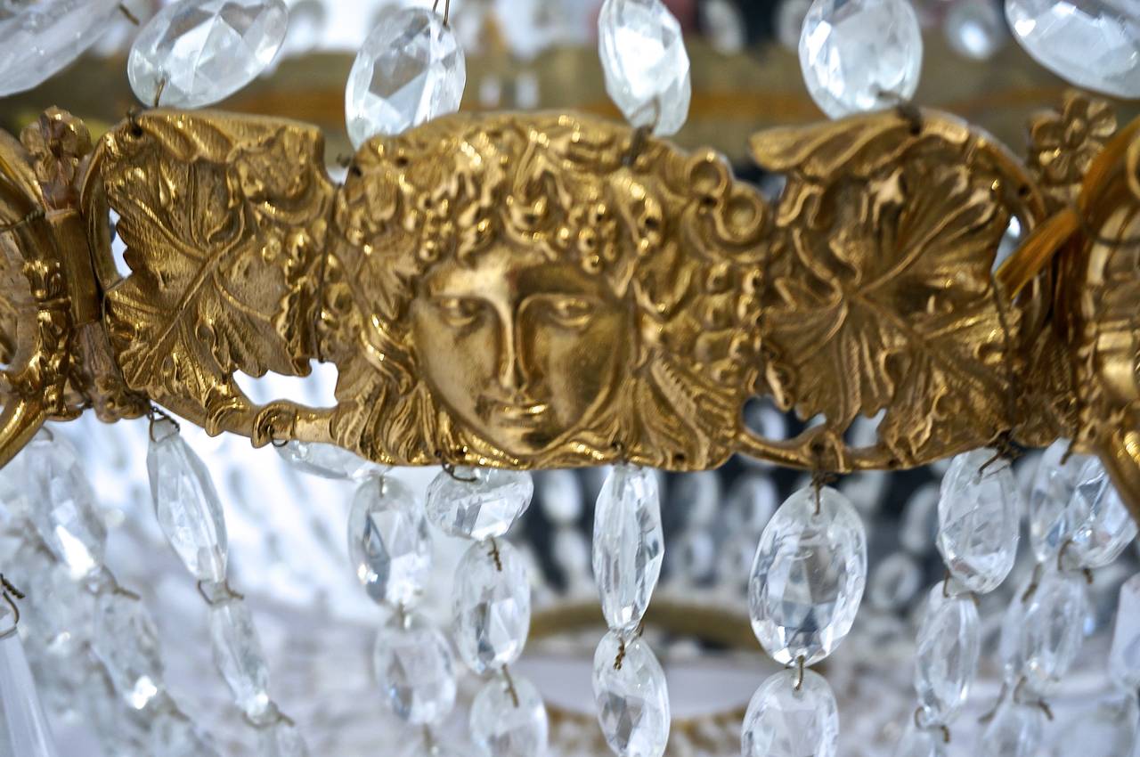 Pair of Large, French Empire Style Four-Light Wall Sconces with ...