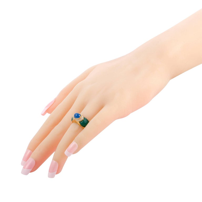 Cartier Diamond Green and Blue Jade Ring at 1stDibs | cartier jade ring ...