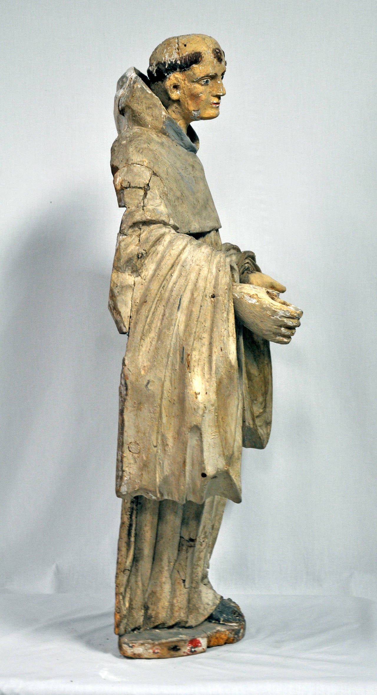 18th Century Wooden Carving of Spanish Priest at 1stDibs