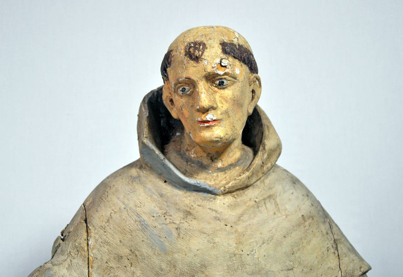 18th Century Wooden Carving of Spanish Priest at 1stDibs