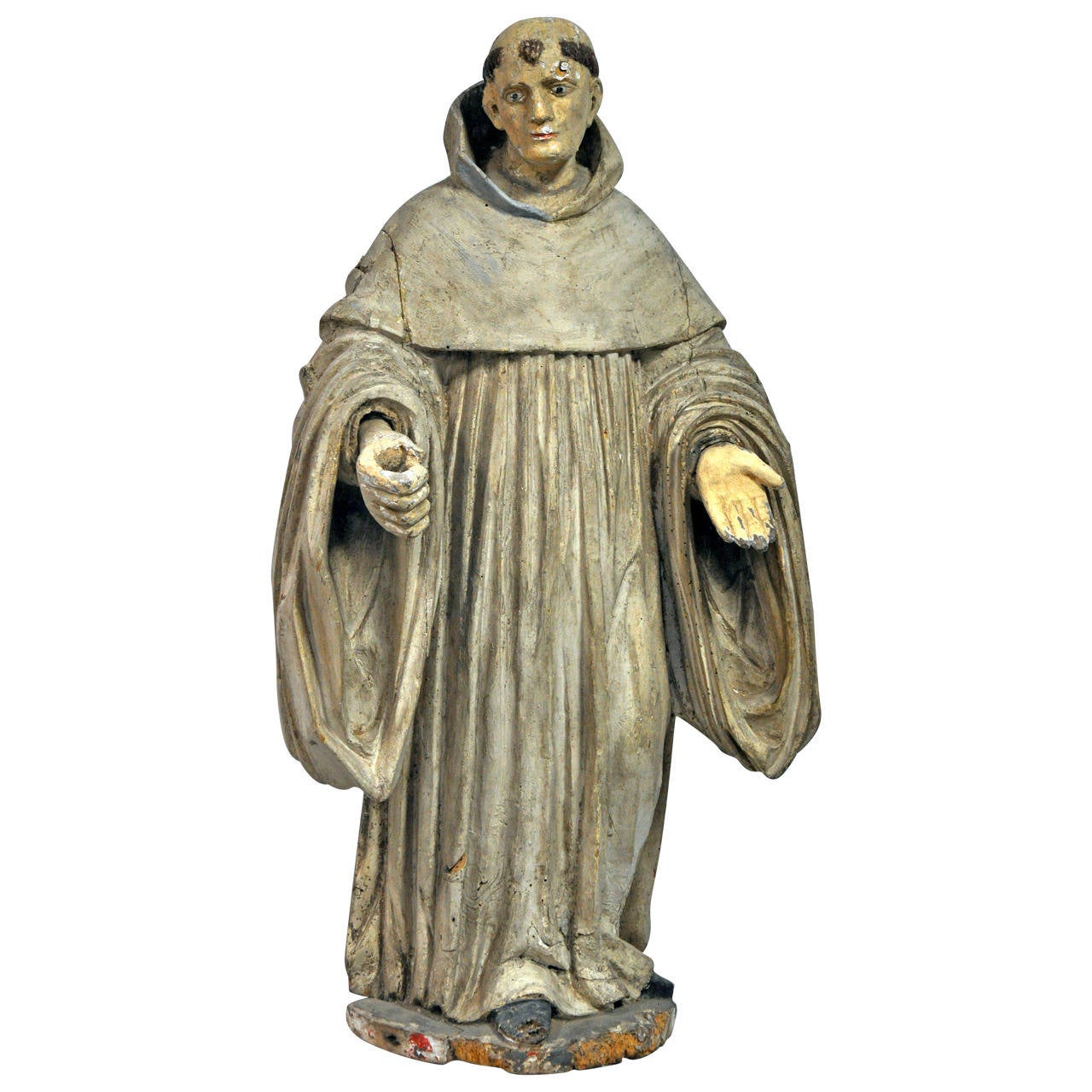 18th Century Wooden Carving of Spanish Priest at 1stDibs