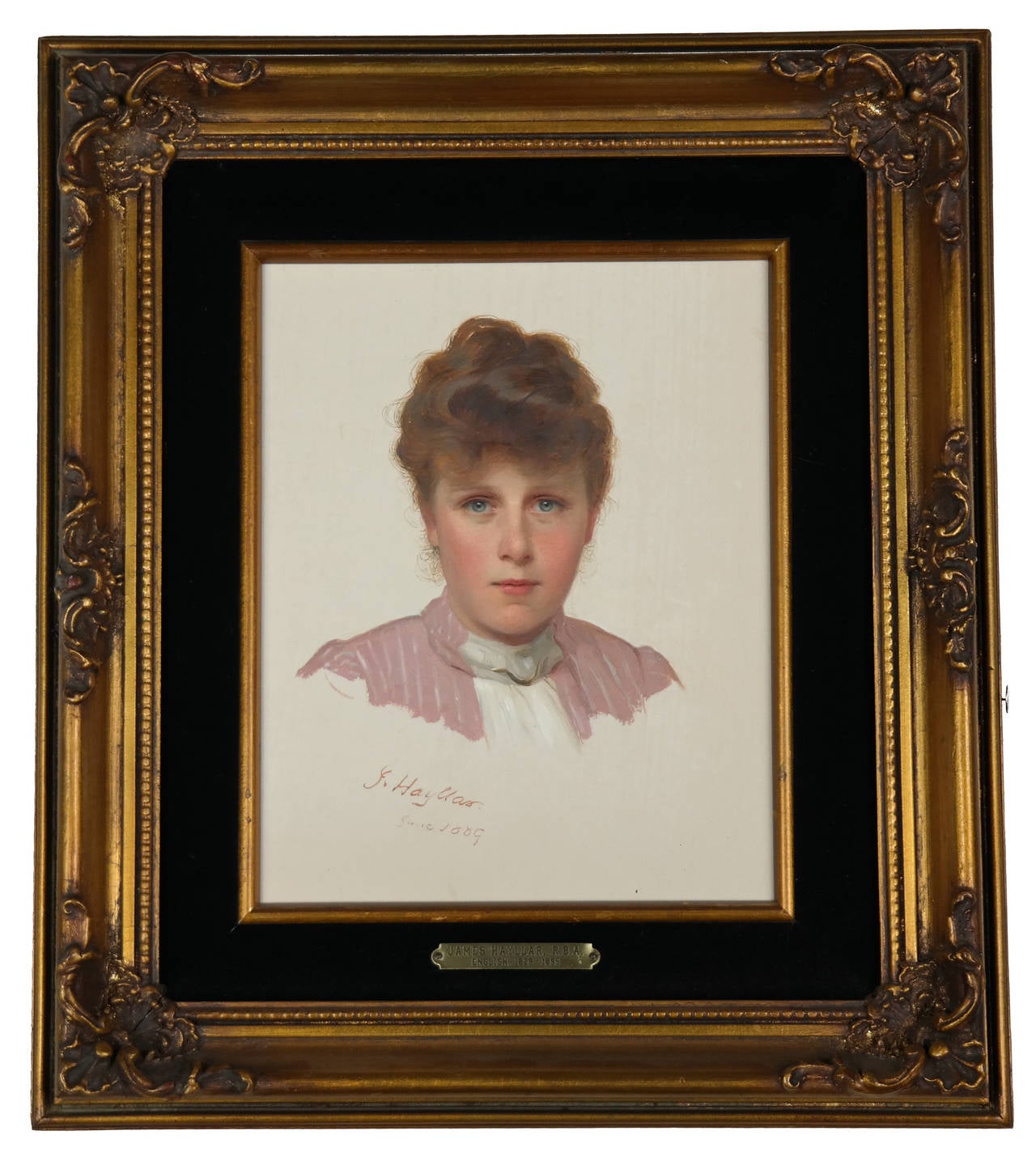 Portrait of a Young Woman, James Hayllar For Sale at 1stDibs