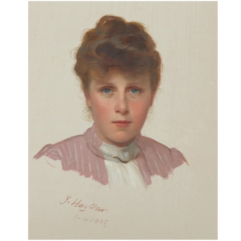 Portrait of a Young Woman, James Hayllar For Sale at 1stDibs