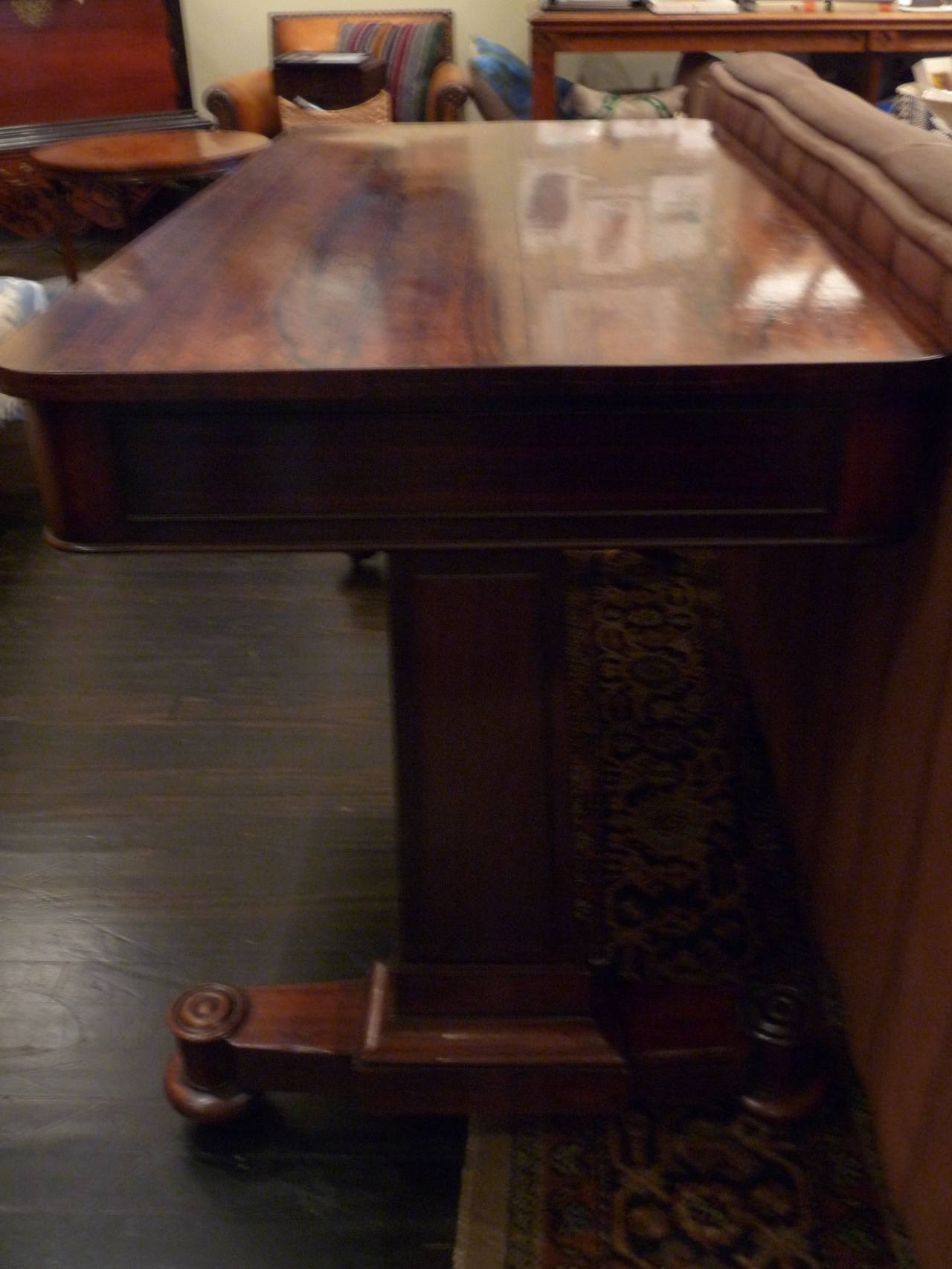 Rosewood Library Table For Sale at 1stDibs