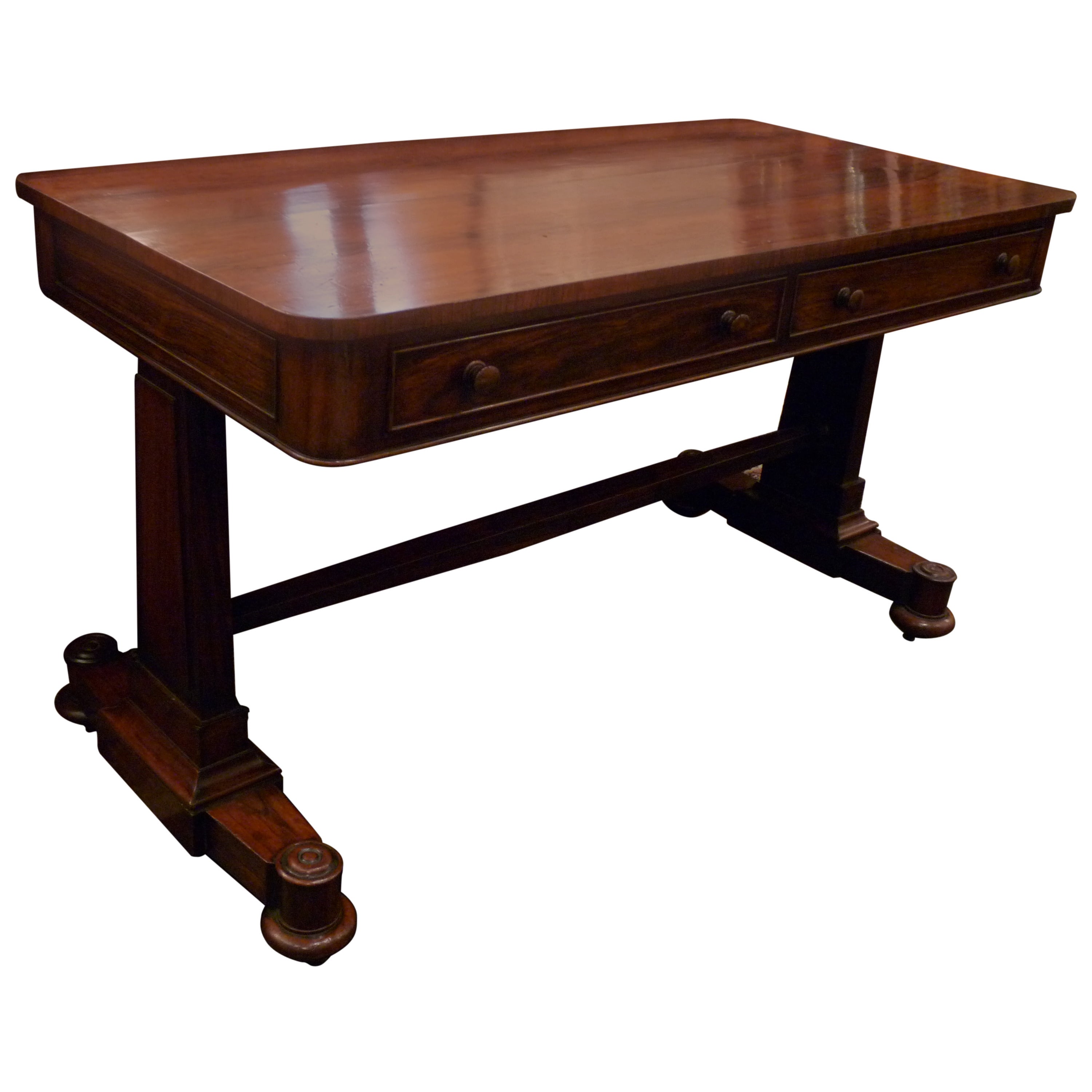Rosewood Library Table For Sale at 1stDibs