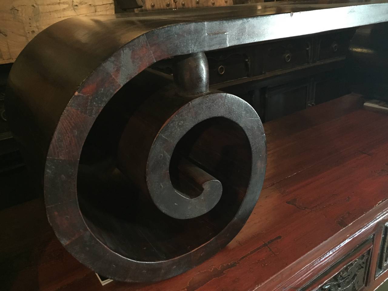 Full-Size Chinese Low Scroll Table For Sale at 1stDibs