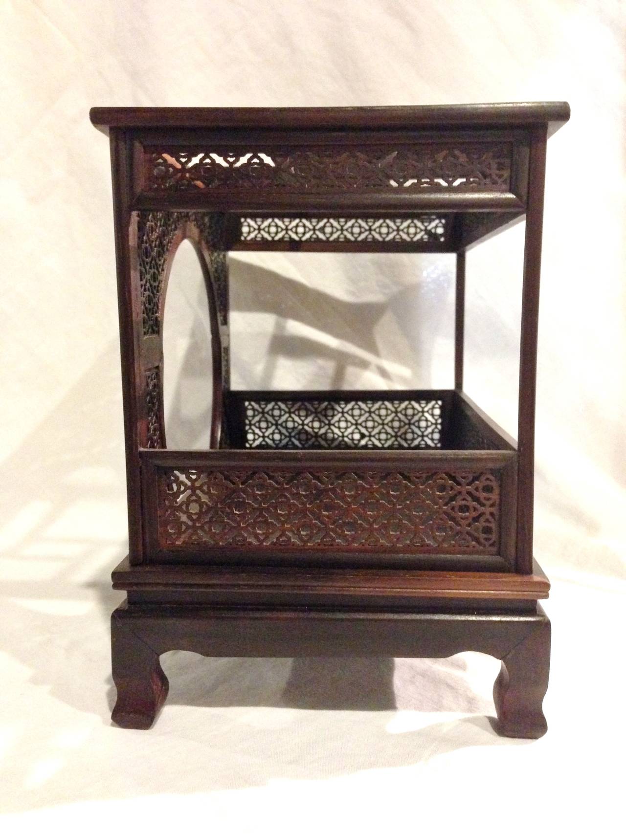Rosewood Chinese Moon Bed Model or Miniature at 1stDibs