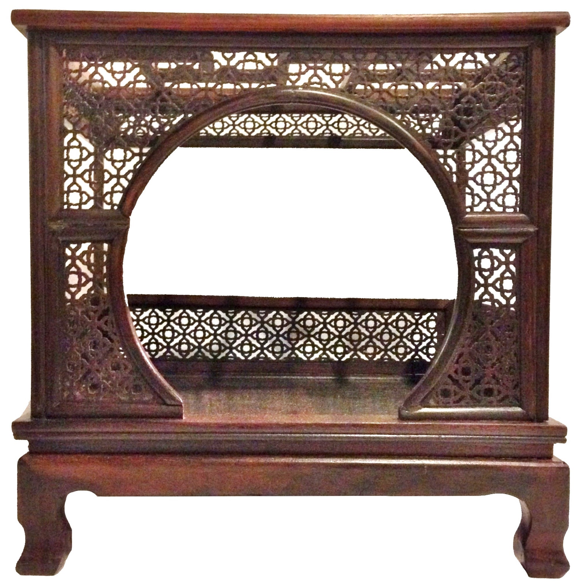 Rosewood Chinese Moon Bed Model or Miniature at 1stDibs