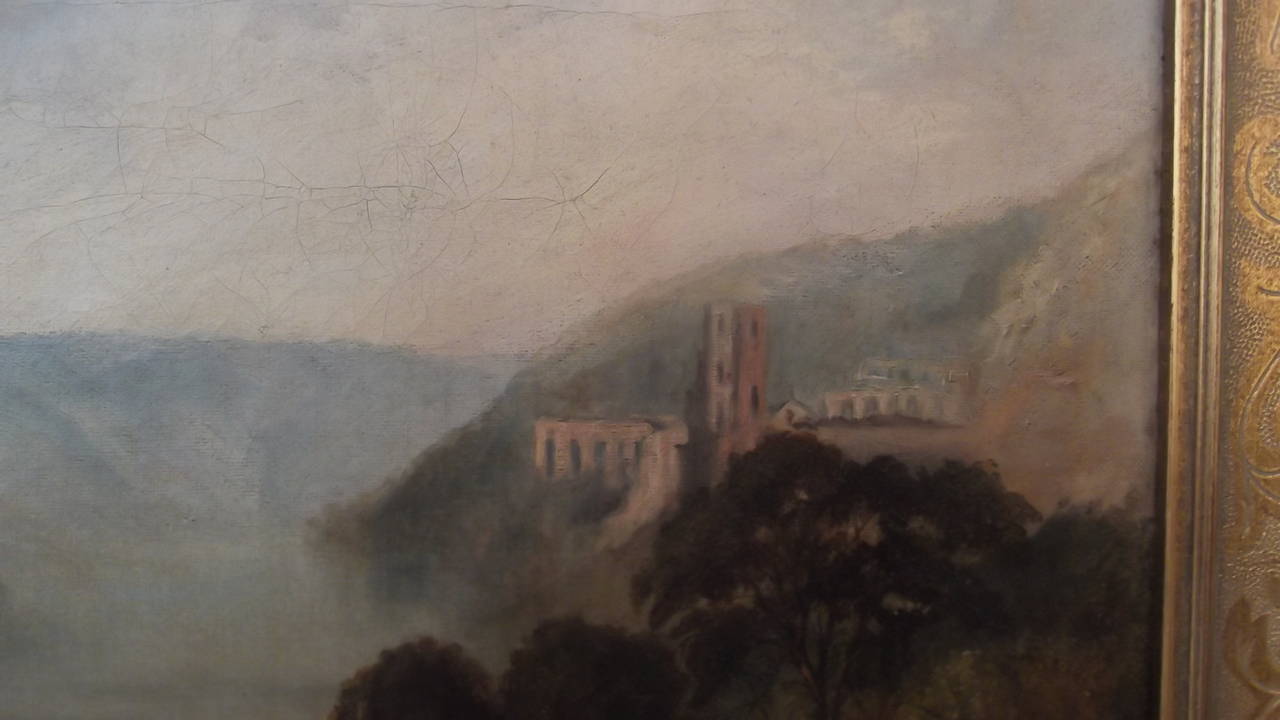 Fine Antique Oil On Canvas of Heidelberg Castle, signed Joseph Clegg at ...