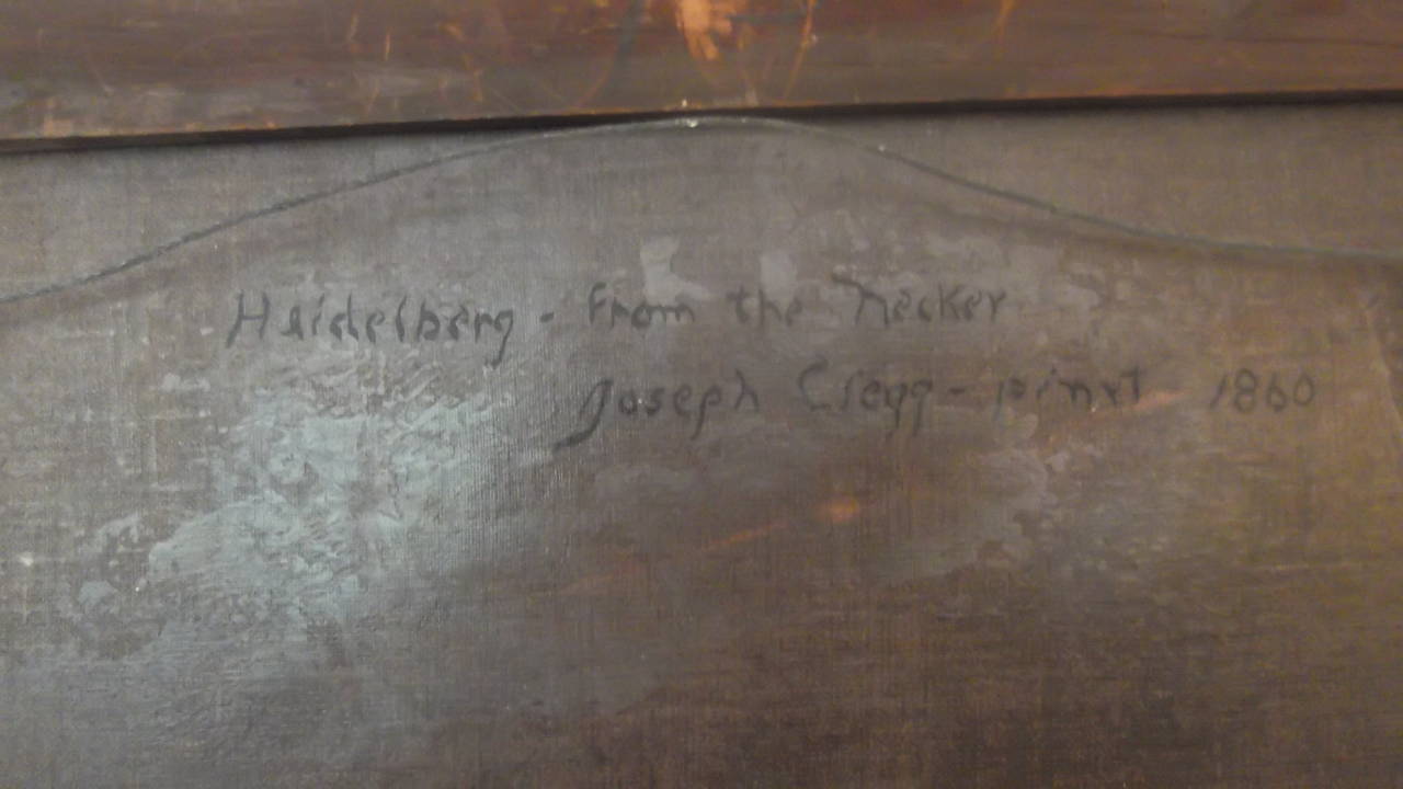 Fine Antique Oil On Canvas of Heidelberg Castle, signed Joseph Clegg at ...