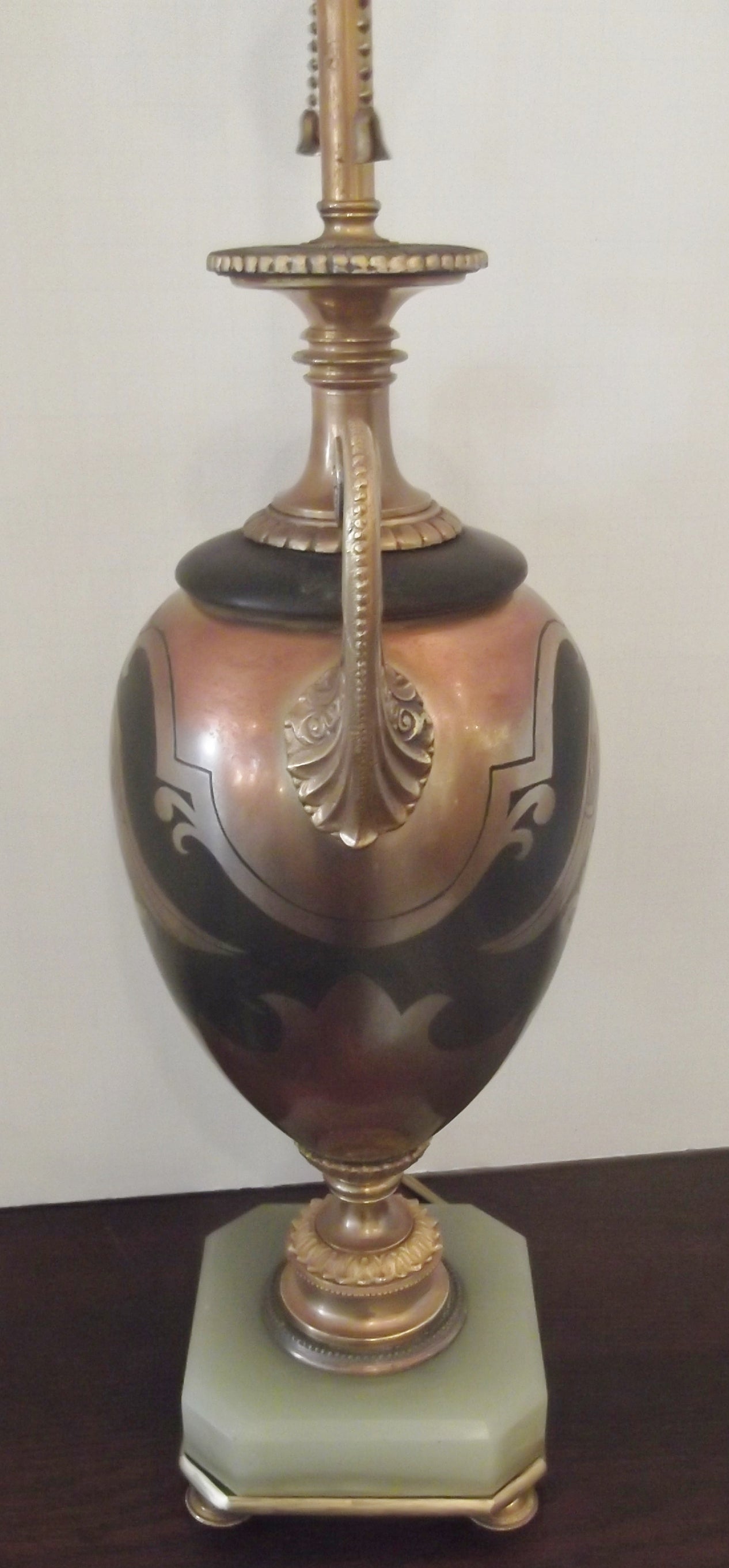 Antique Urn Table Lamp with Onyx Base For Sale at 1stDibs | antique urn ...