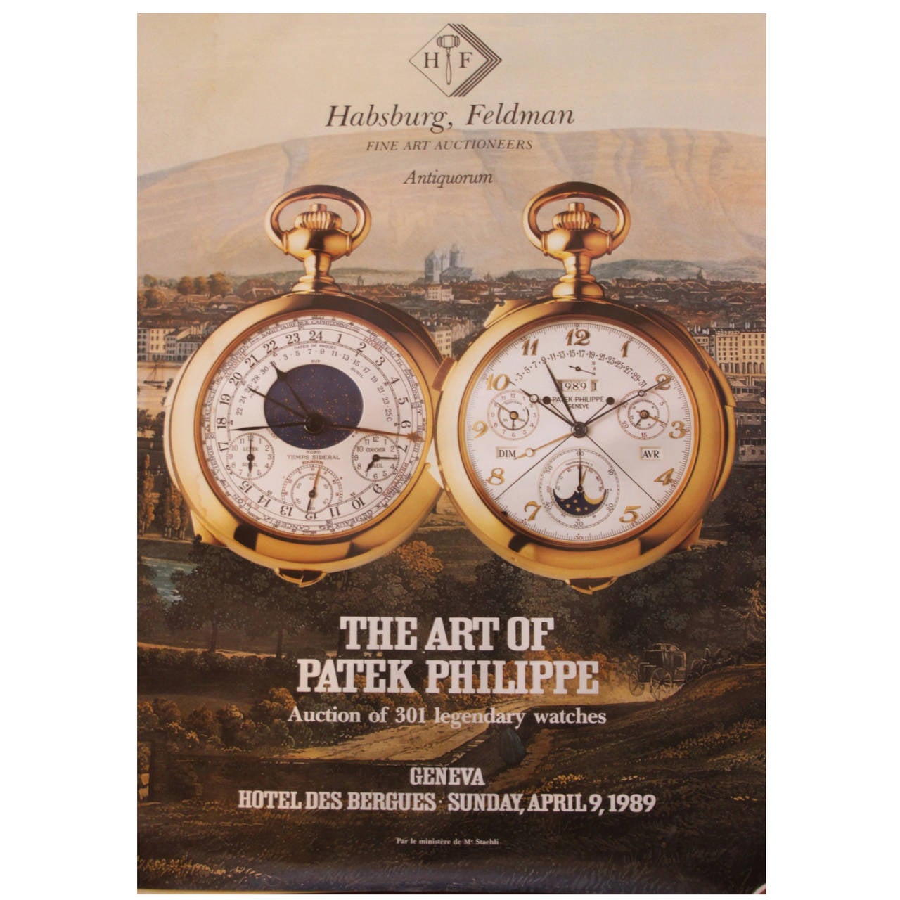 Very Large Original Patek Philippe Advertising Poster at 1stDibs