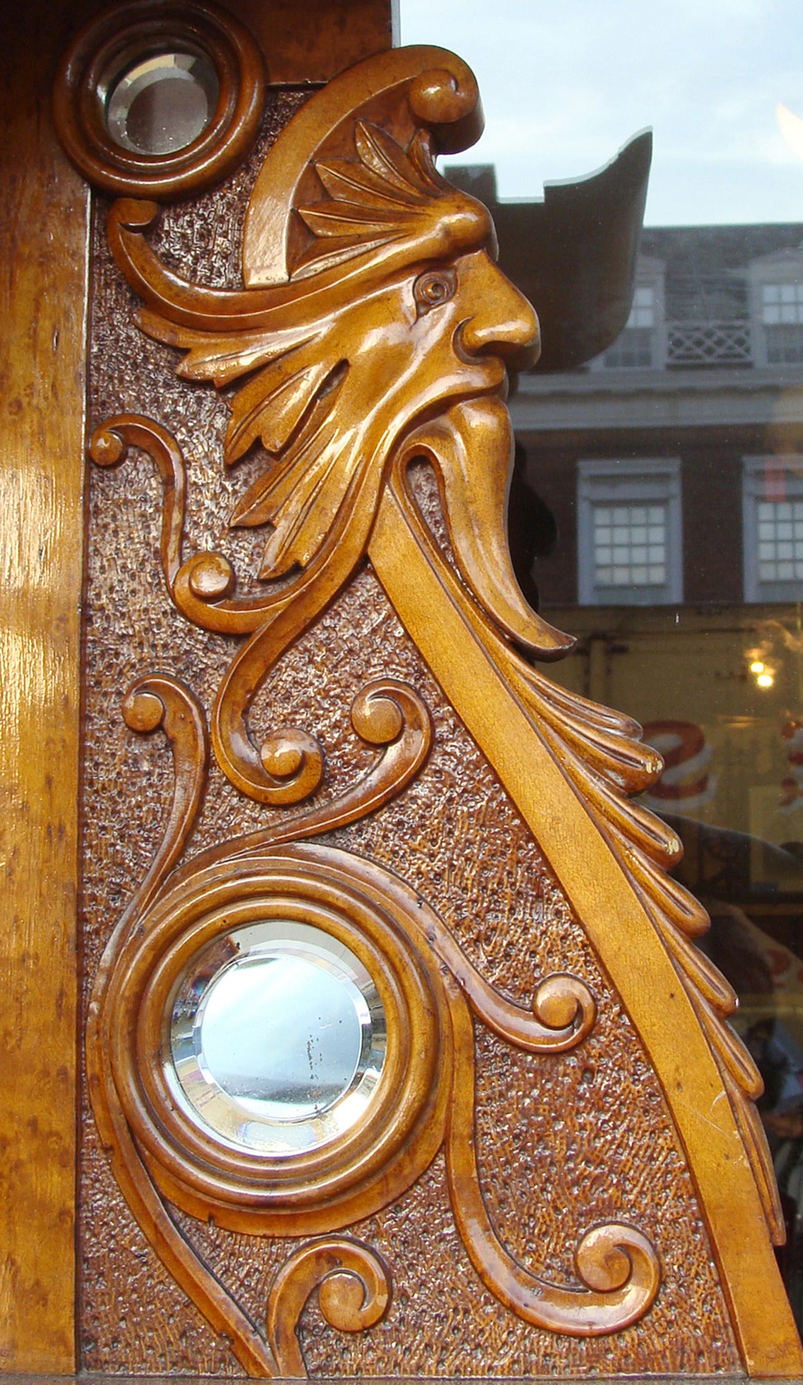 Unique 1890s Carved Maple Fireplace Mantel For Sale at 1stDibs