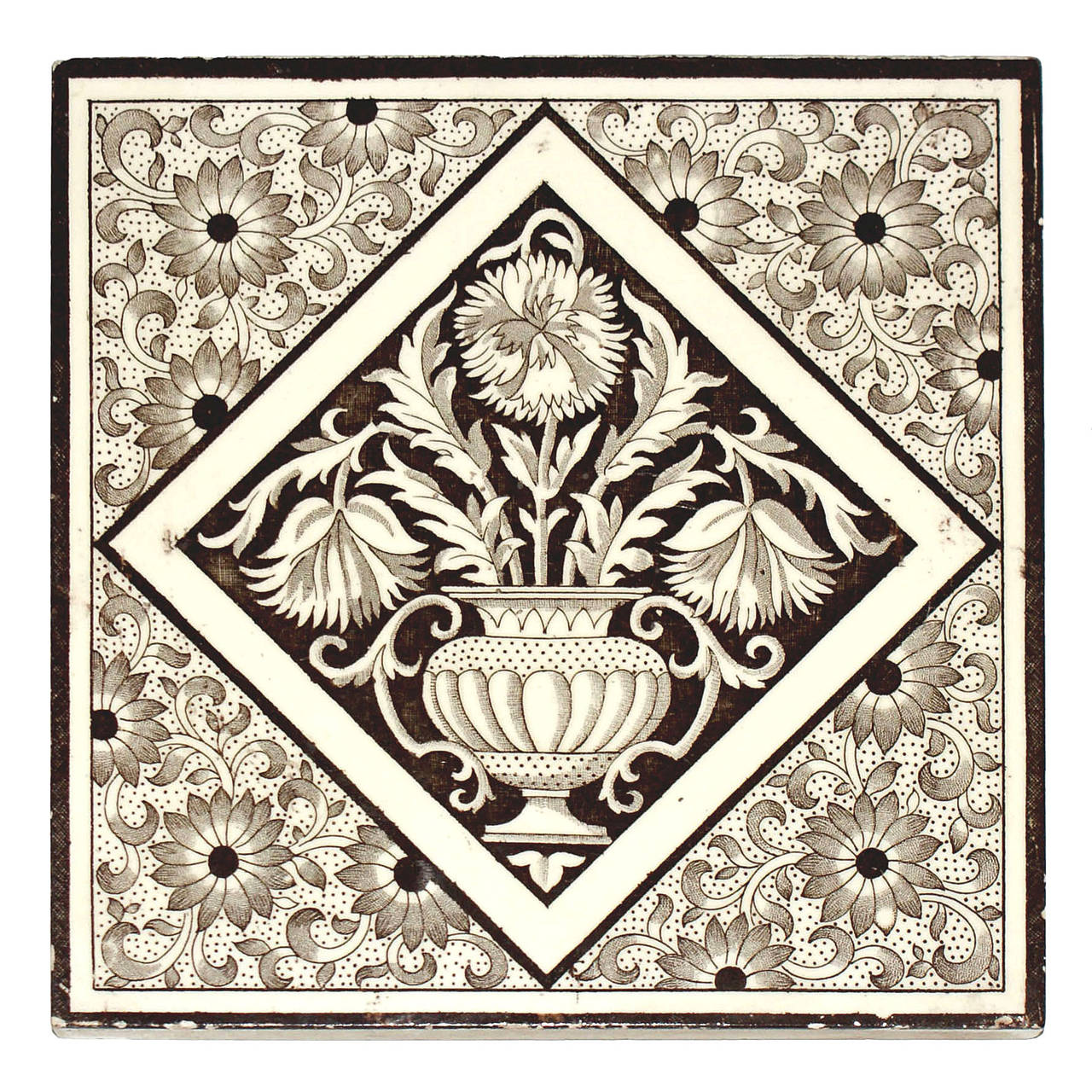 Set of Ten Matching Aesthetic Movement Minton Tiles For Sale at 1stDibs