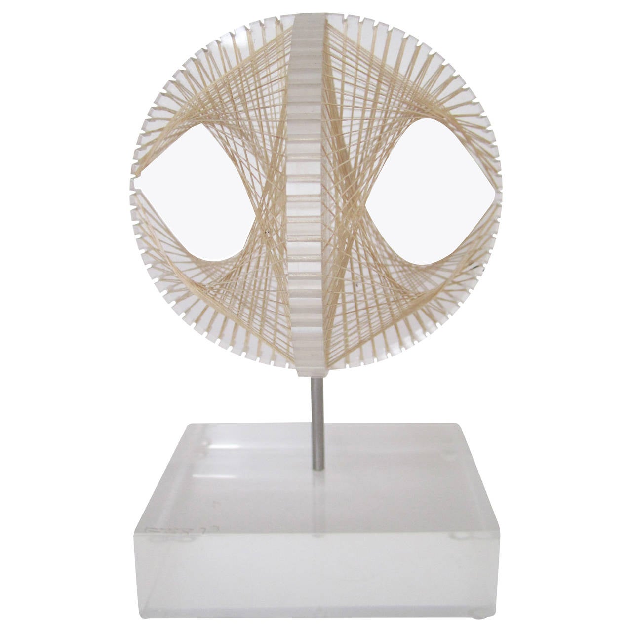 Signed 1970s Modern Lucite Tension String Sculpture at 1stDibs