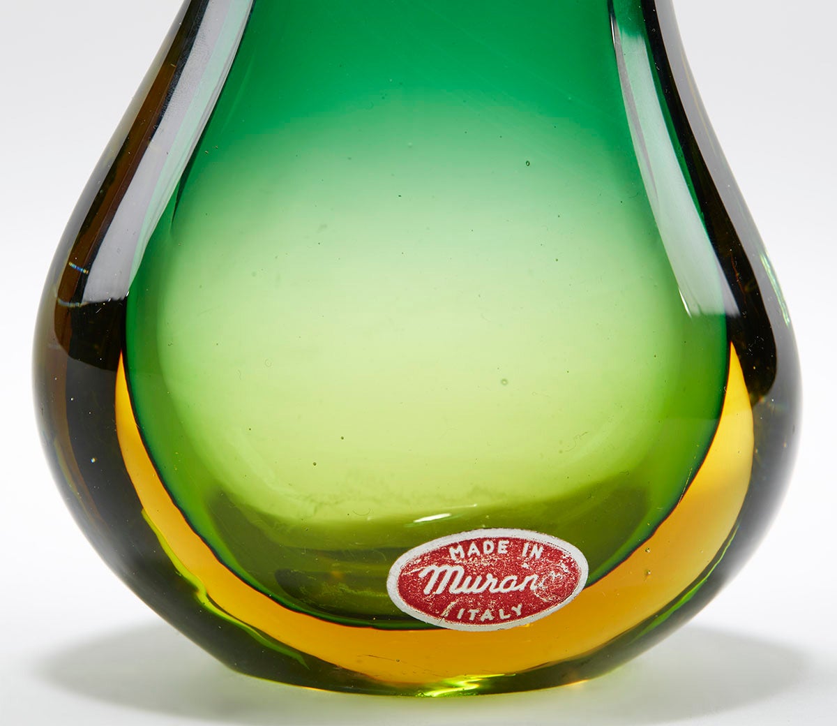 Italian Murano Free-Form Sommerso Glass Vase at 1stDibs