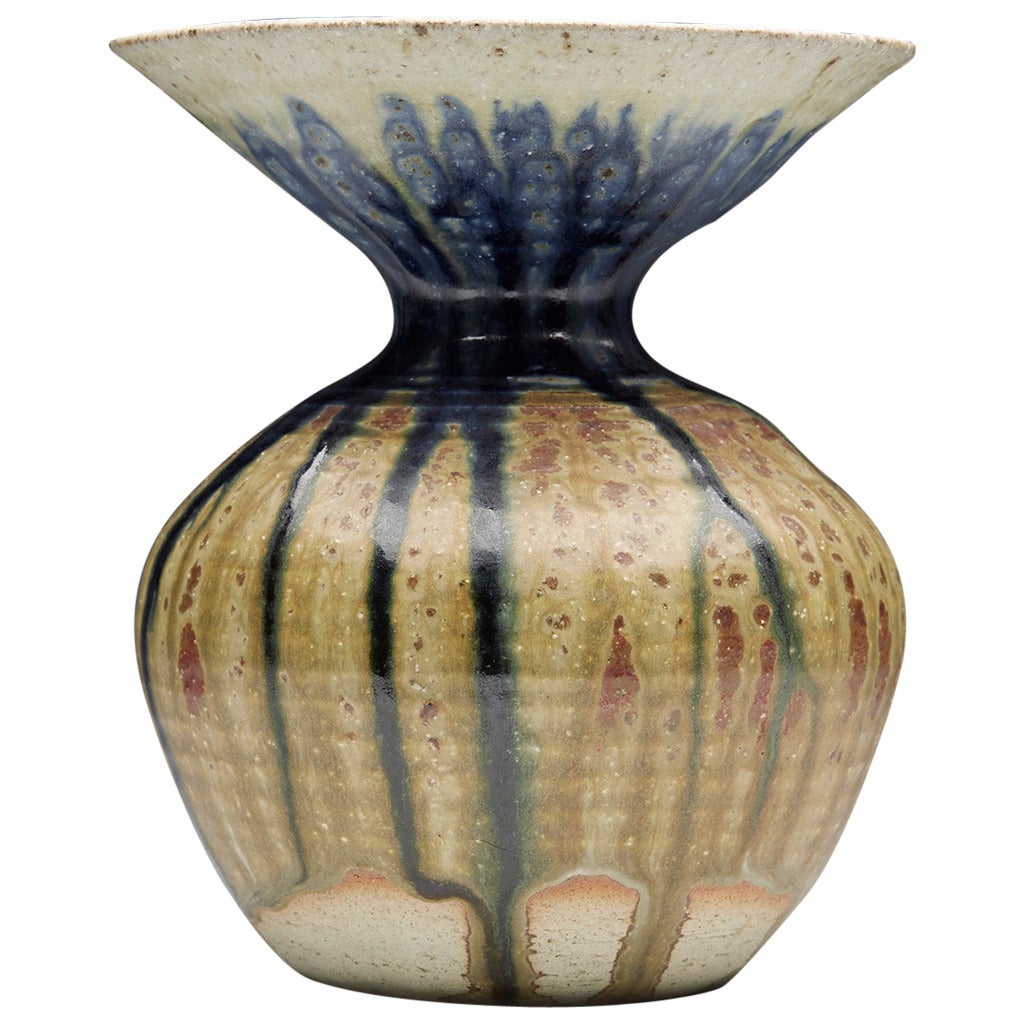 Eric James Mellon Studio Pottery Pear Ash Vase, 1971 at 1stDibs