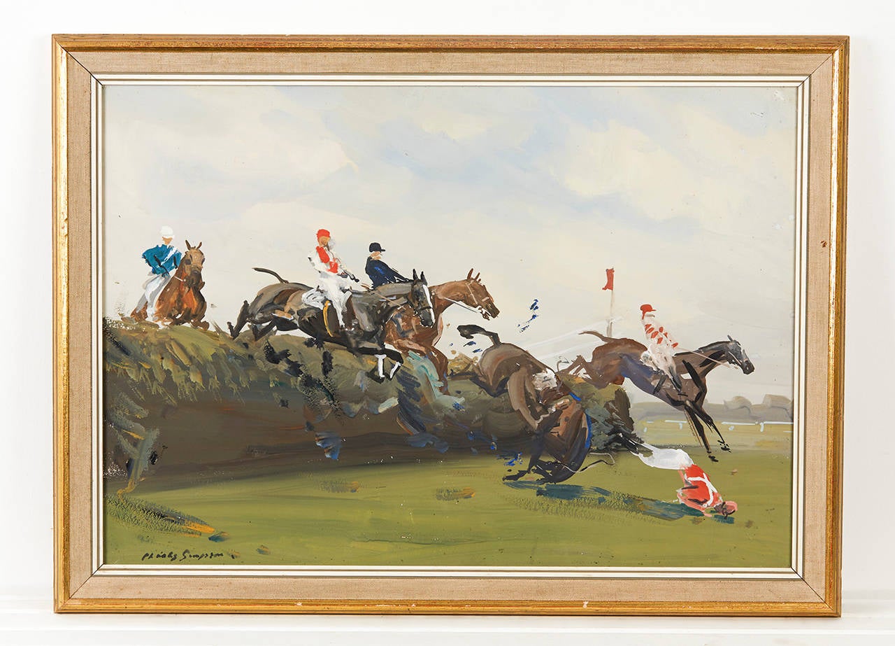 Charles Walter Simpson "The Grand National" Oil Painting, circa 1921 at ...