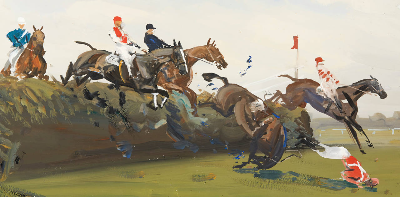 Charles Walter Simpson "The Grand National" Oil Painting, circa 1921 at ...