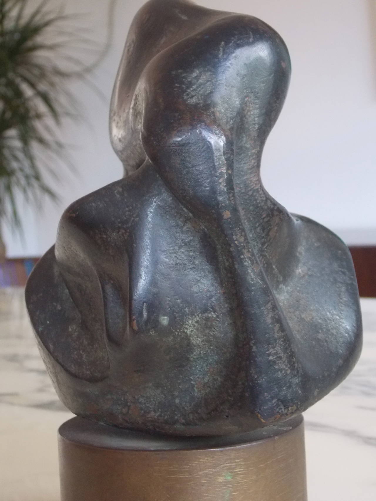 Vintage Modern Art Biomorphic Bronze Sculpture at 1stDibs