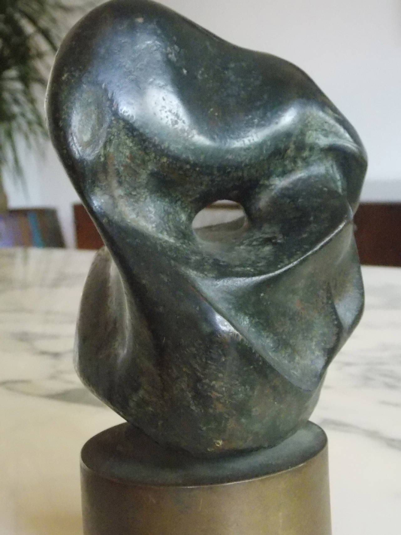 Vintage Modern Art Biomorphic Bronze Sculpture at 1stDibs