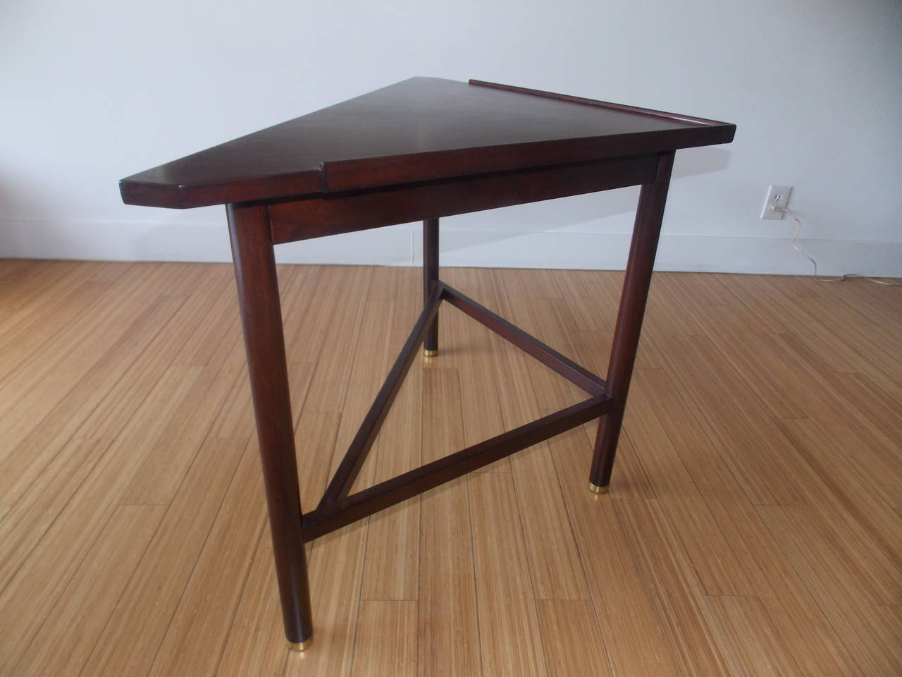 Edward Wormley Dunbar Triangle Console Table at 1stDibs