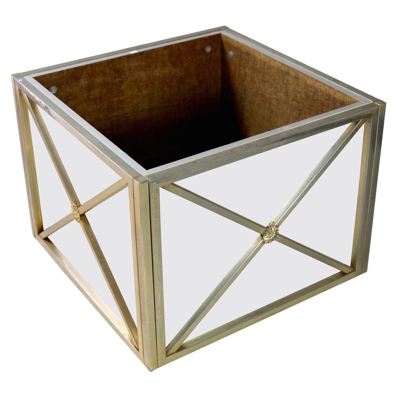 Large Mirror Planter, 1978 For Sale at 1stDibs | large mirrored planters