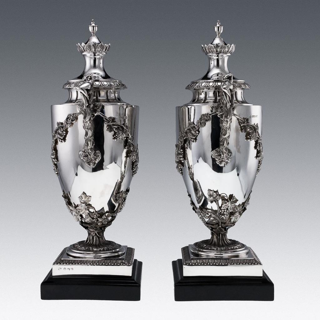 Antique 19th Century Pair of Victorian, Silver Massive Trophy Cups ...