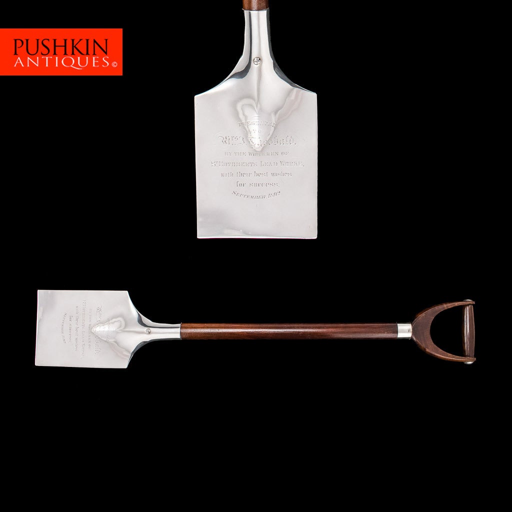 19th Century Victorian Solid Silver Presentation Shovel, Barnard, circa ...