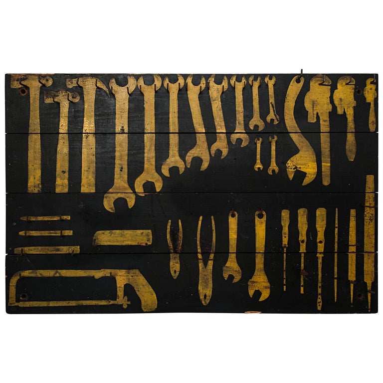 Painted Tool Board For Sale at 1stDibs