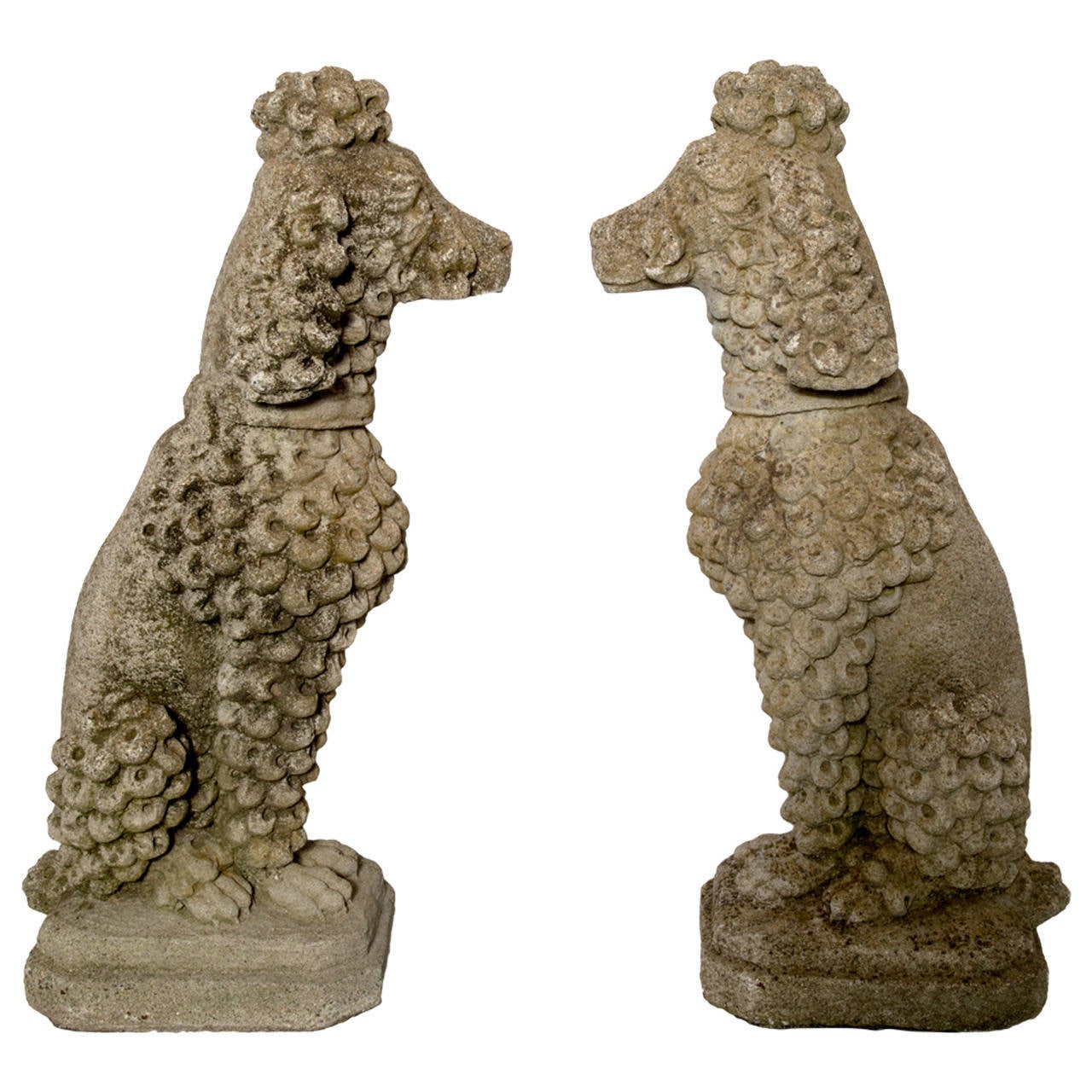 Pair of Poodle Sculptures at 1stDibs