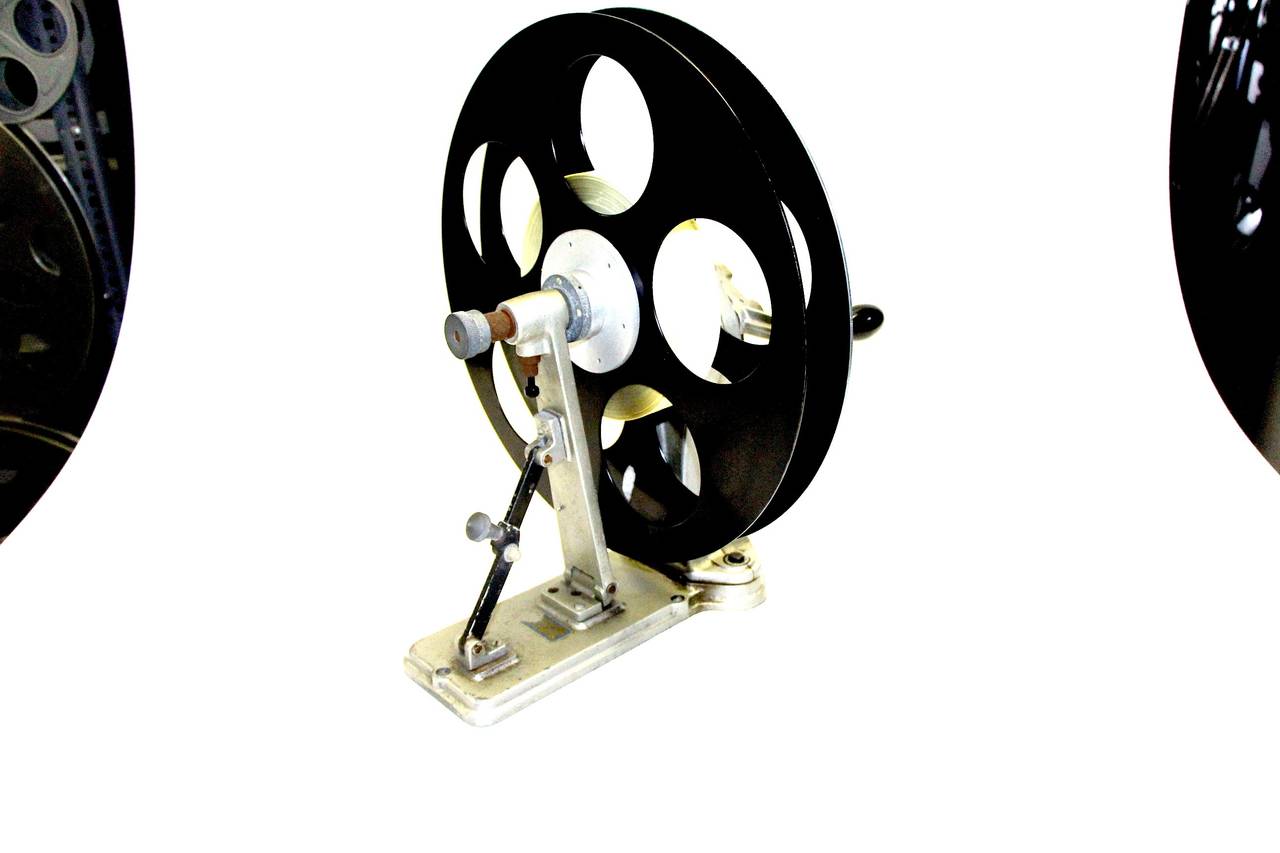 Vintage Hollywood Cinema Film Lab Flange Rewinder. Circa 1930. Use as ...