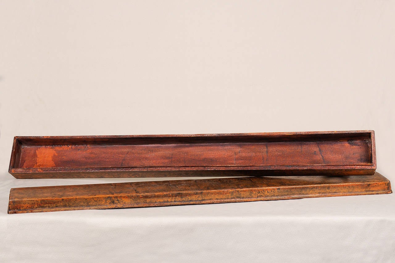 Chinese Old Long Box for Scroll or Drawings For Sale at 1stDibs