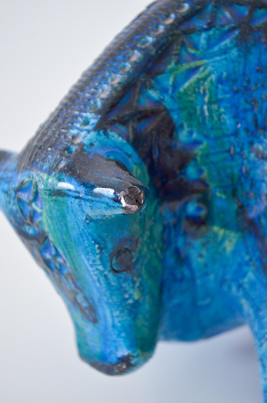 Bitossi Rimini Blue Italian Ceramic Bull at 1stDibs