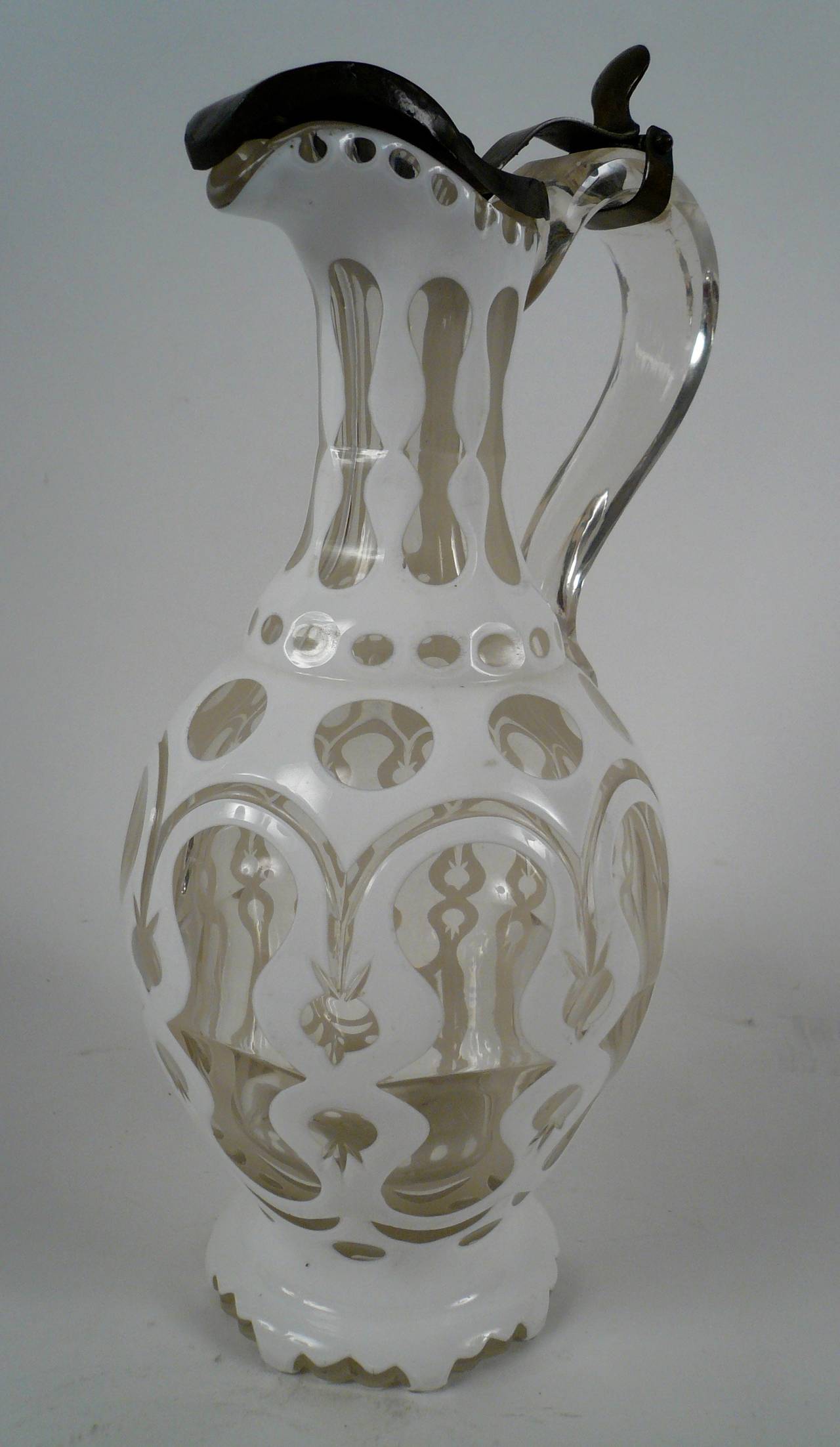 Bohemian Cut-Glass Pitcher at 1stDibs