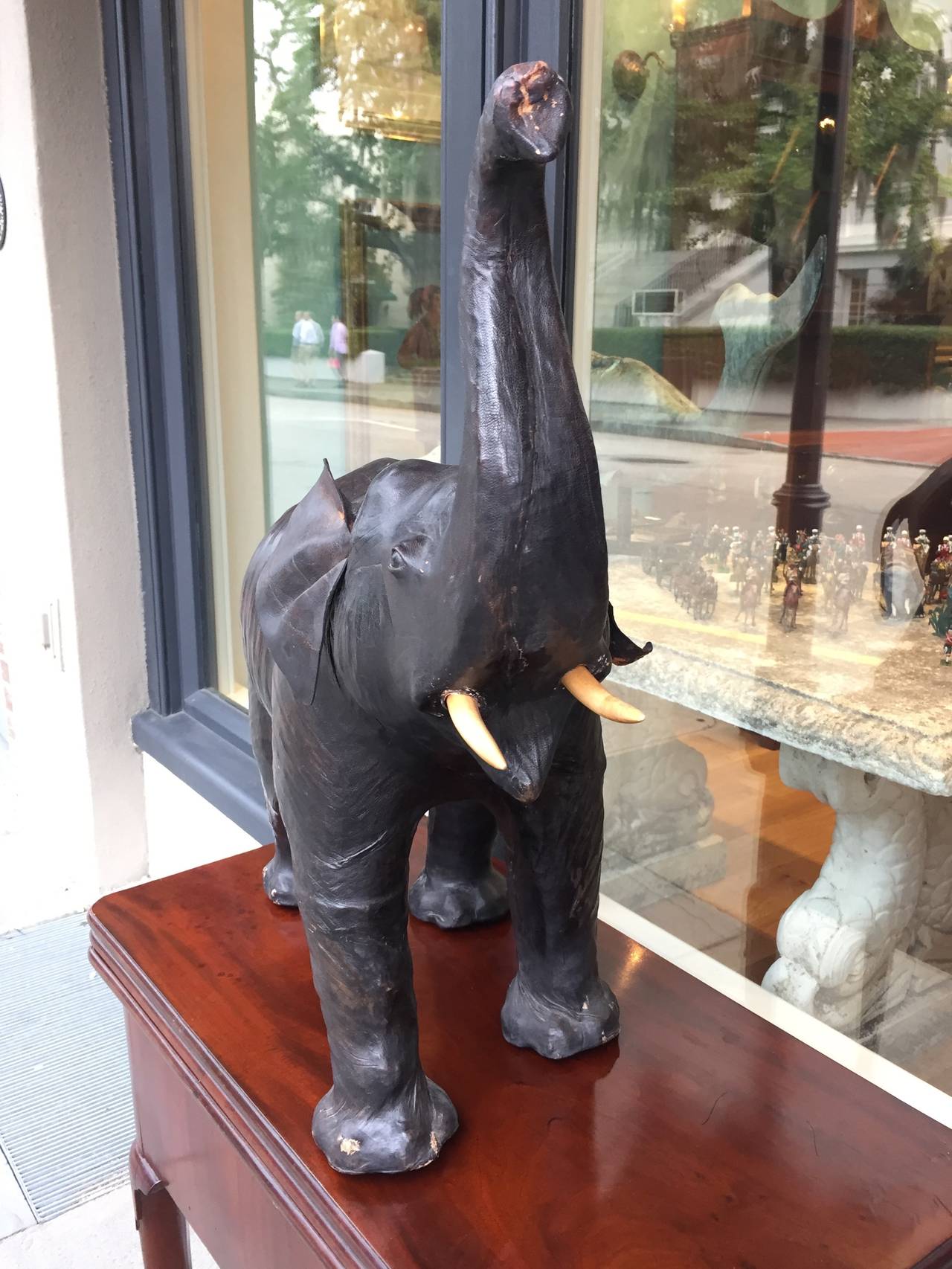 Decorative Leather Elephant, 20th Century at 1stDibs
