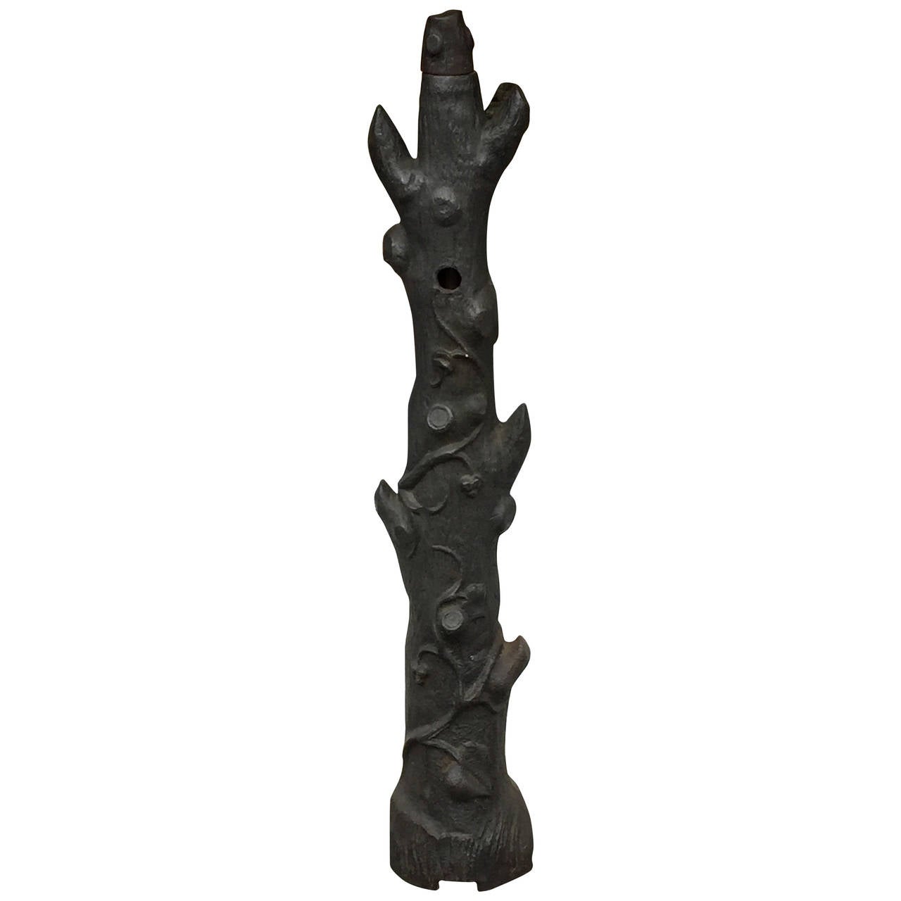 American Faux Bois Hitching Post from the Late 19th Century at 1stDibs